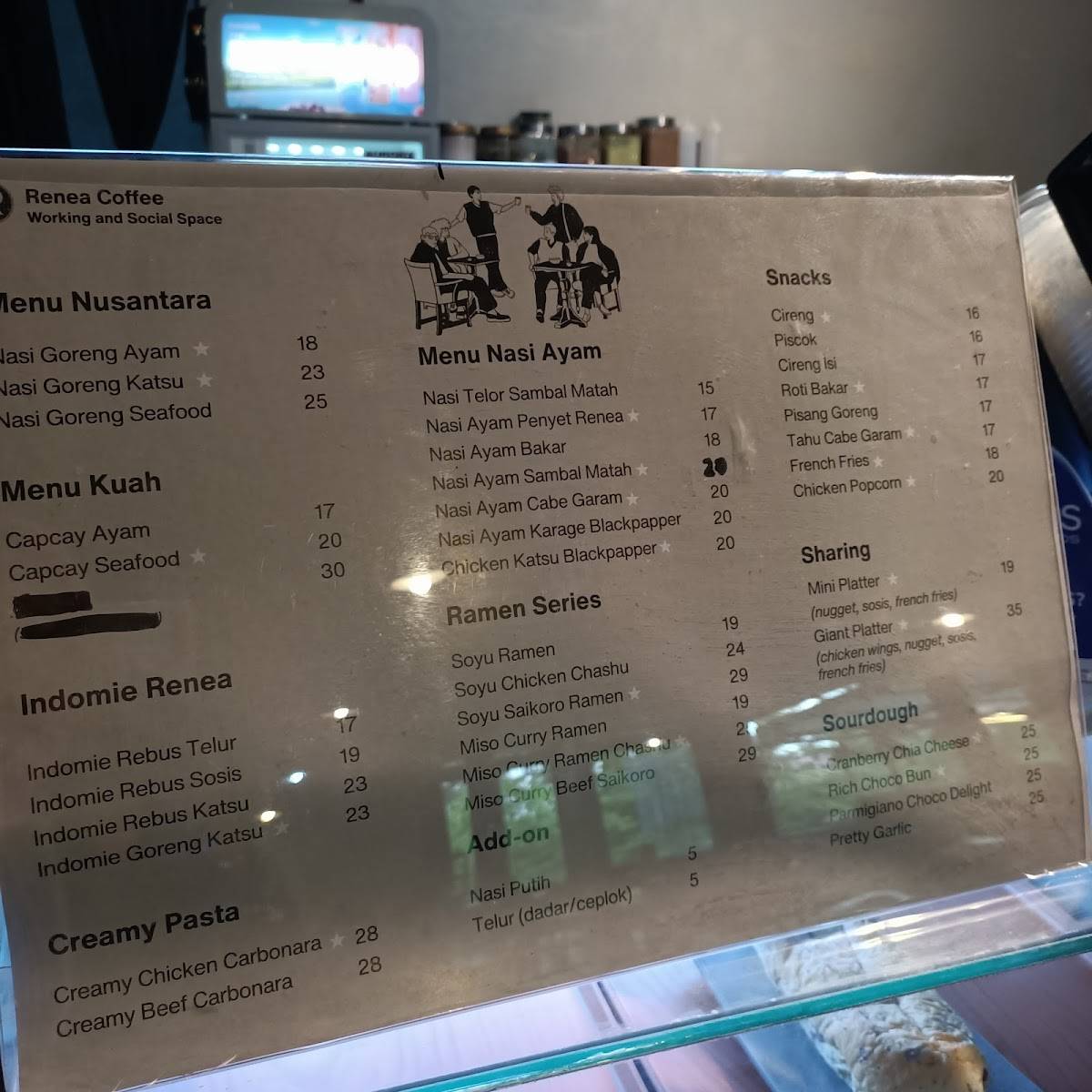 Menu at Renea Coffee & Eatery cafe, Umbulmartani