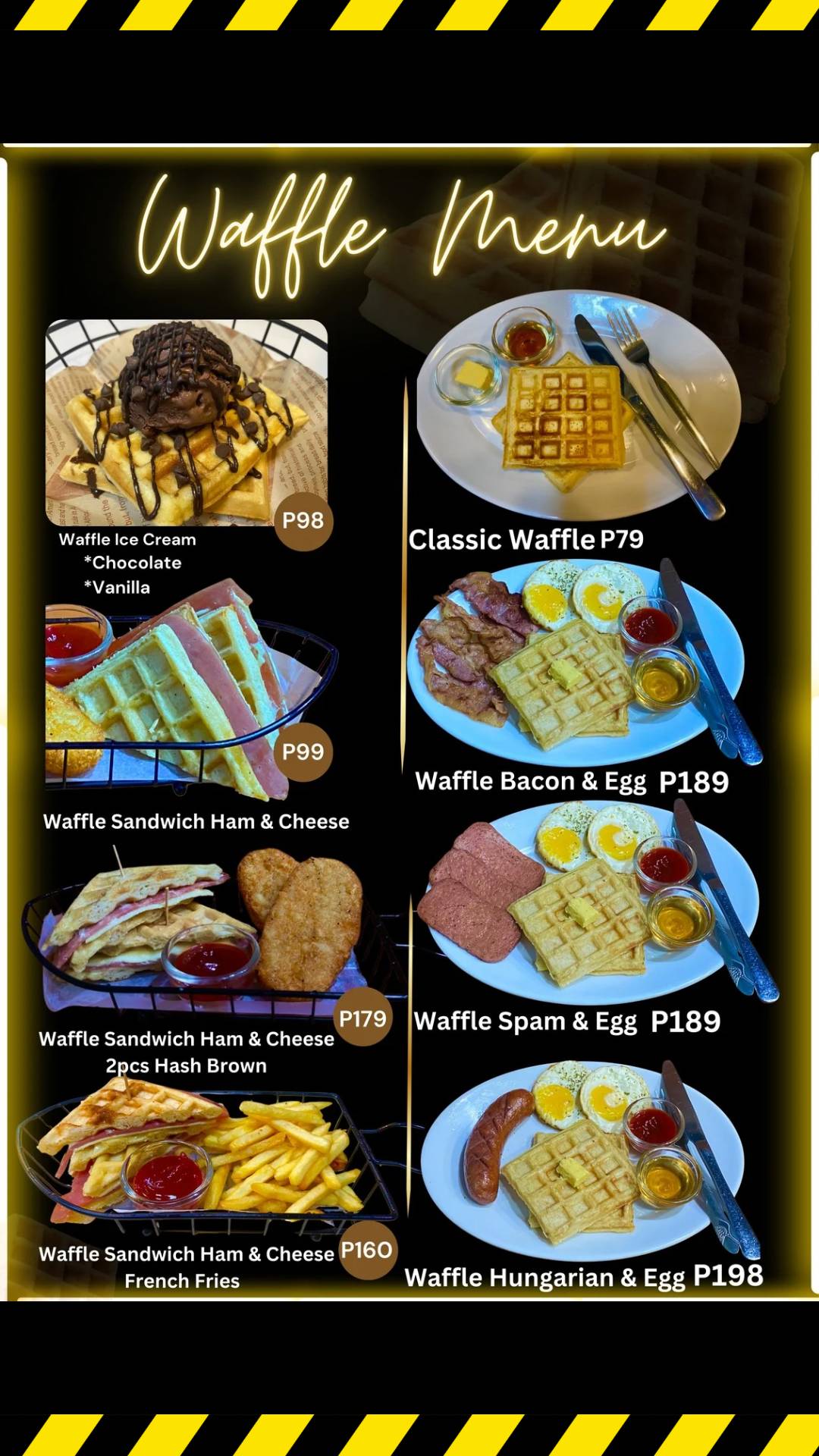 Menu at 581 Cafe, Cebu City