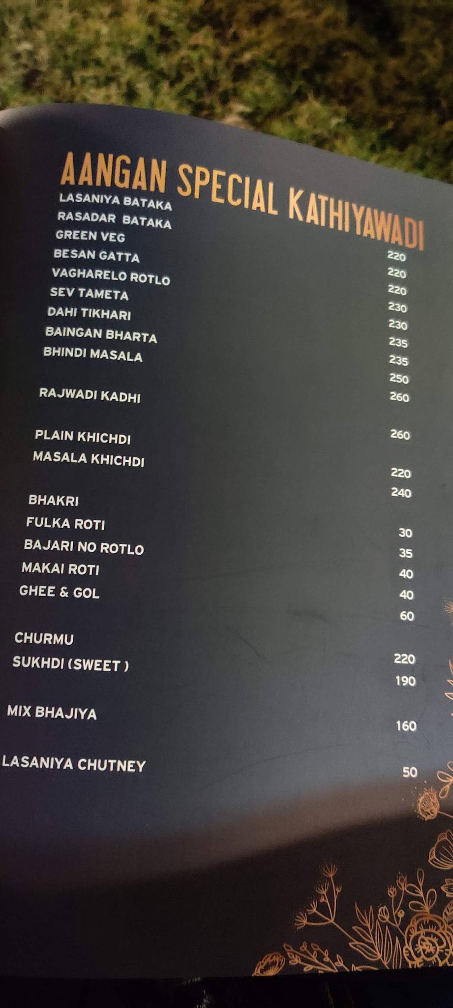 Menu at AANGAN GARDEN RESTAURANT, Ahmedabad