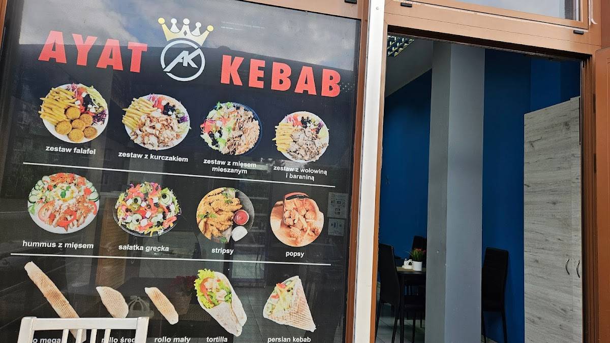 Menu at AYAT KEBAB restaurant, Gorzów Wielkopolski