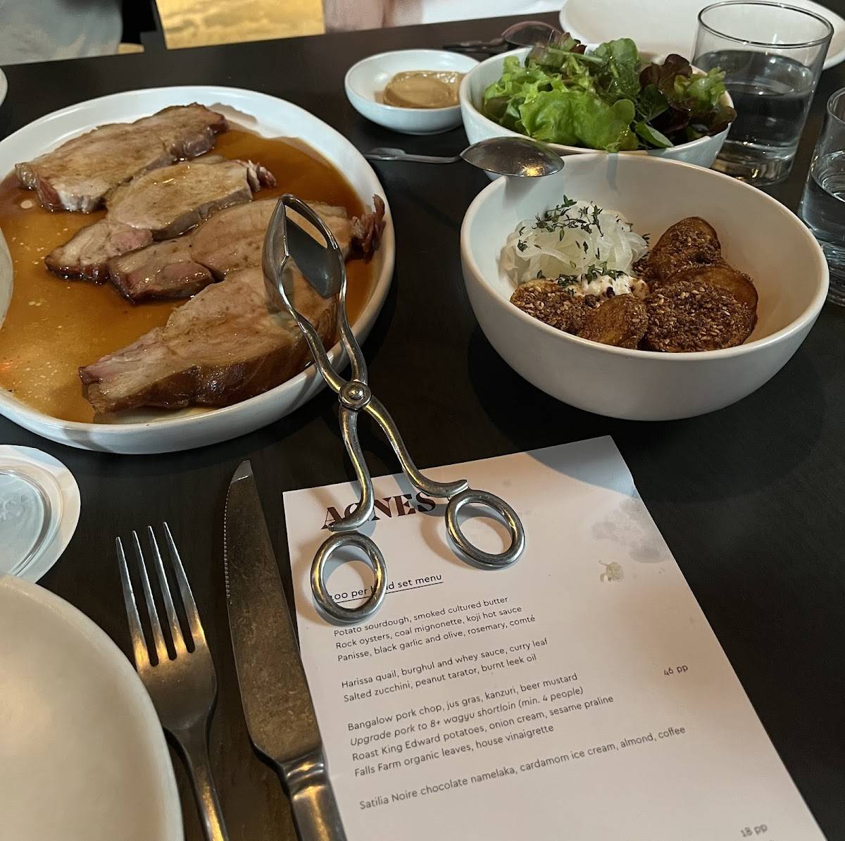 Menu at Agnes Restaurant, Fortitude Valley