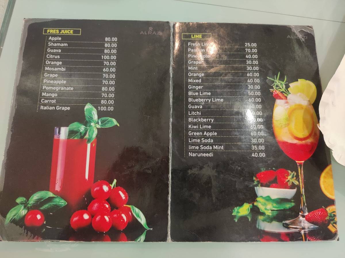 Menu at Al Razi Restaurant, Thiruvalla