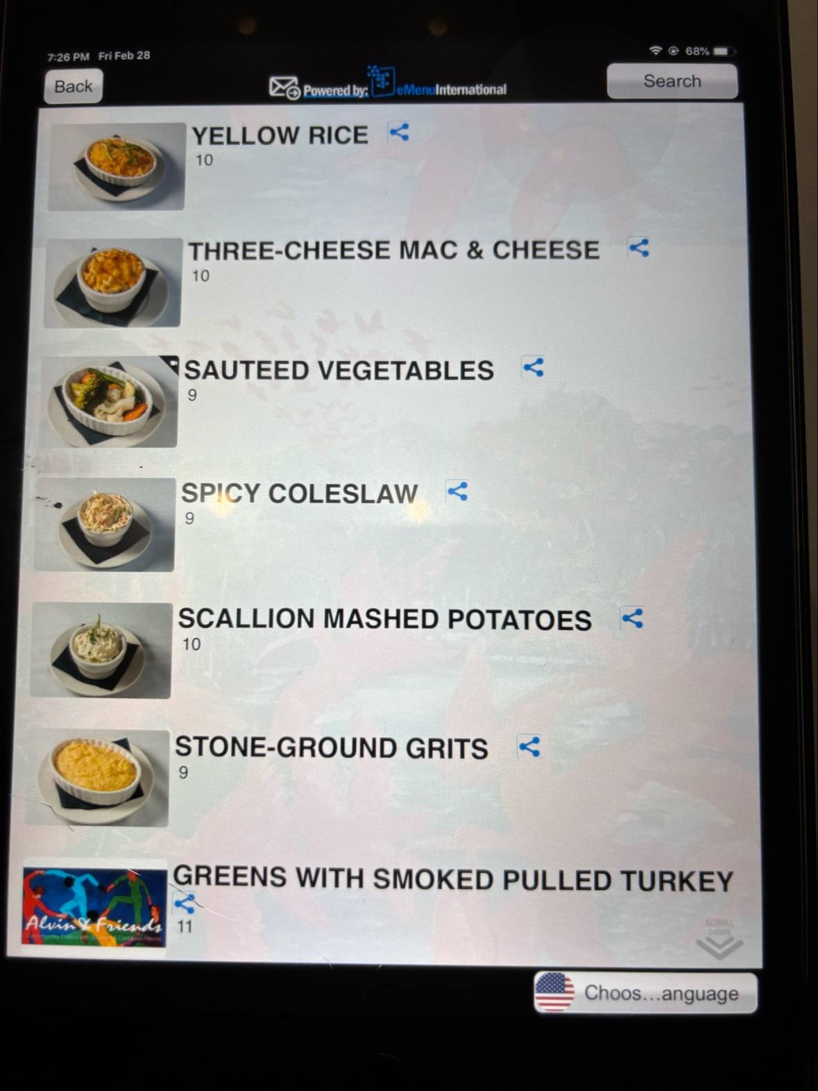 Menu at Alvin & Friends restaurant, New Rochelle