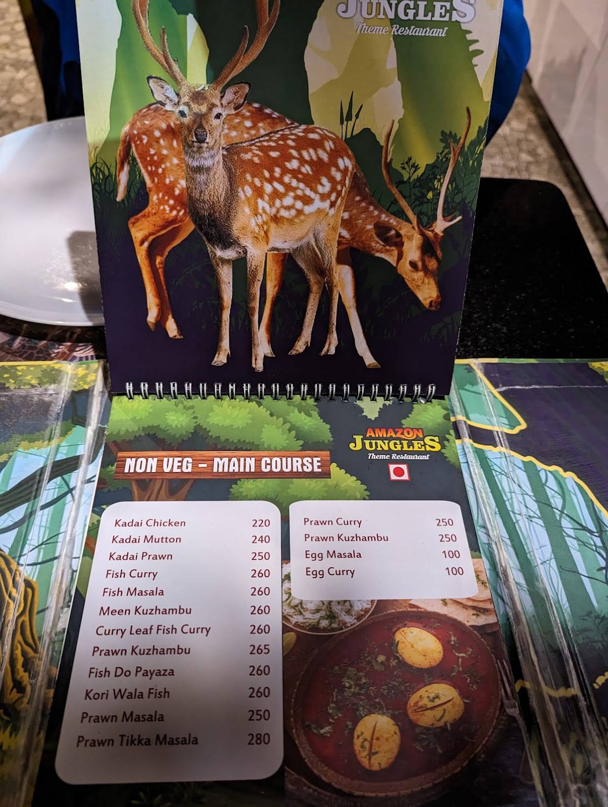 Menu at Amazon Jungles - Themed Party Hall in OMR Perungudi, Chennai