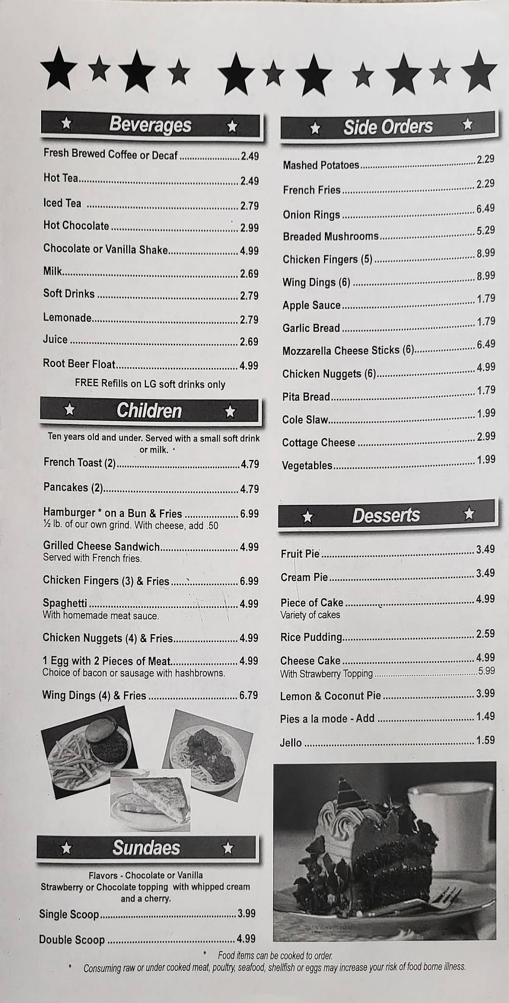 Menu at American Table Family Restaurant, Fostoria