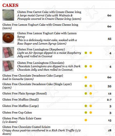 Menu at Ancient Grains Bakery, Lower Hutt, 687A Fergusson Dve