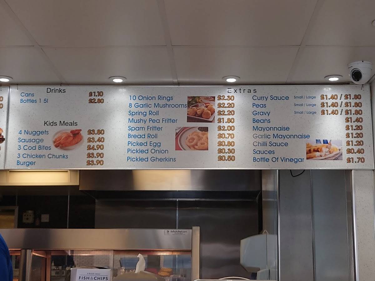 Menu at Atlantic Fish Bar, Bristol, 132 Rodway Rd