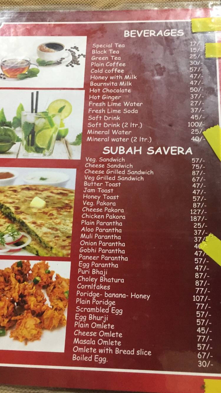Menu at Auli 'D' Food Plaza, Joshimath