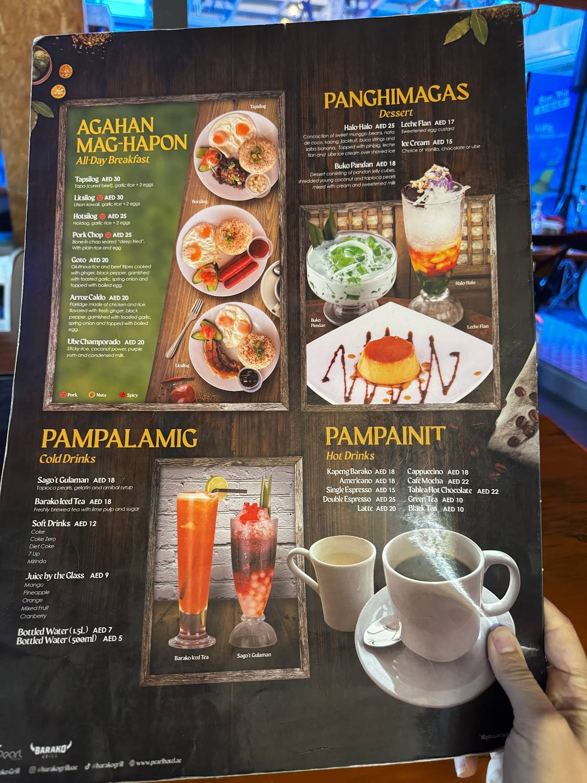 Menu at BARAKO Grill, Umm Al Quwain