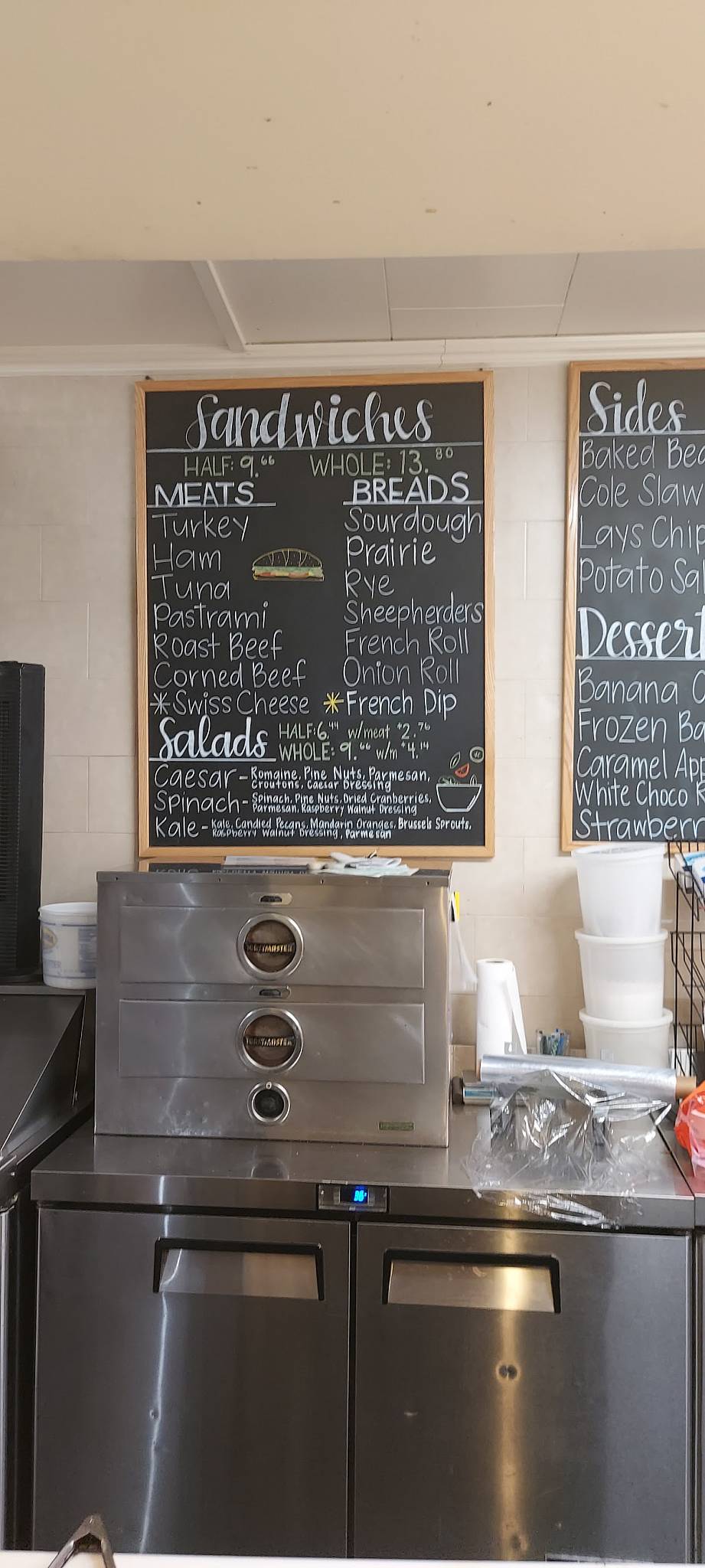 Menu at Backstreet restaurant, Riverside