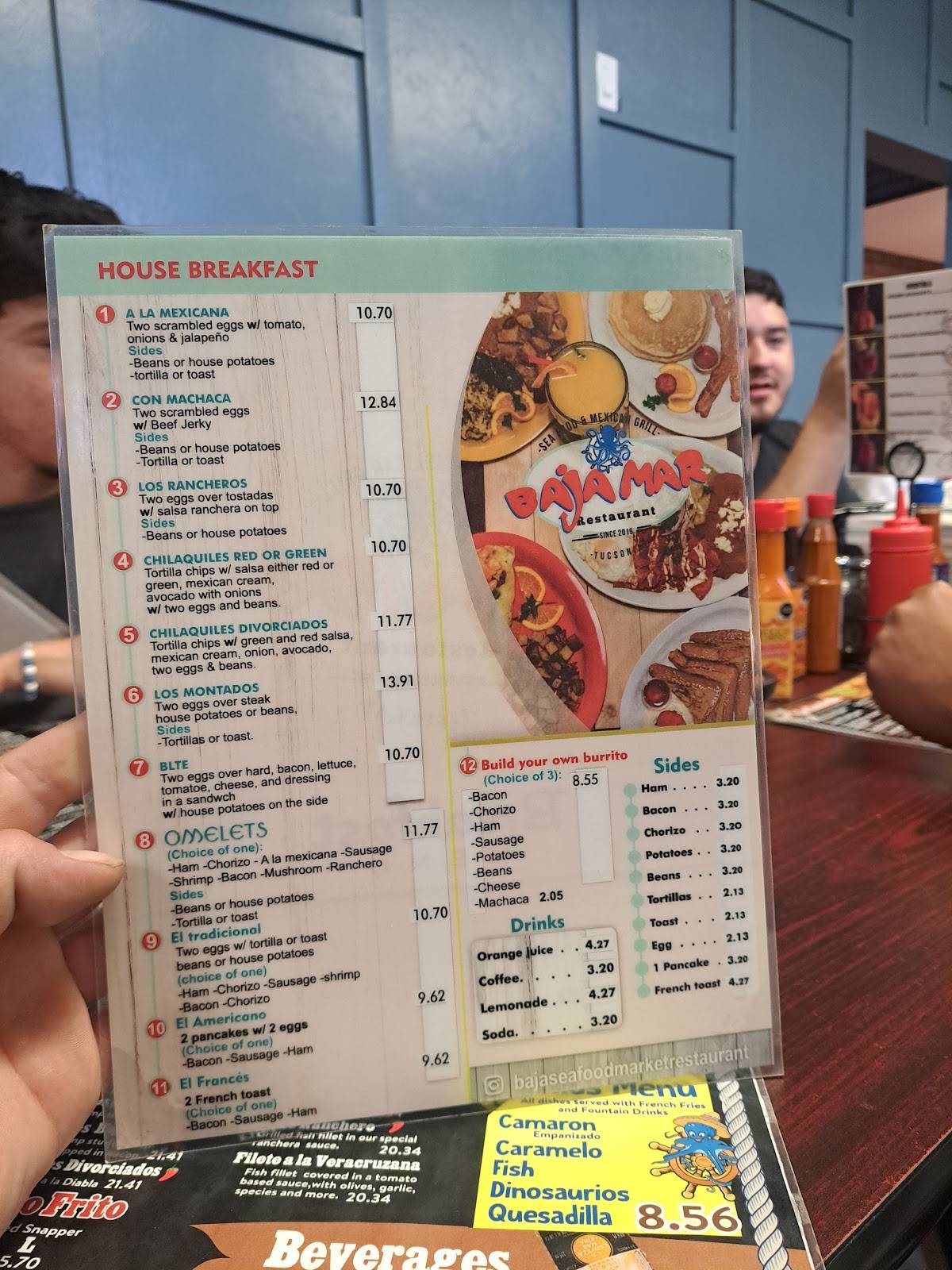 Menu at Baja Mar Seafood Market & Restaurant, Tucson