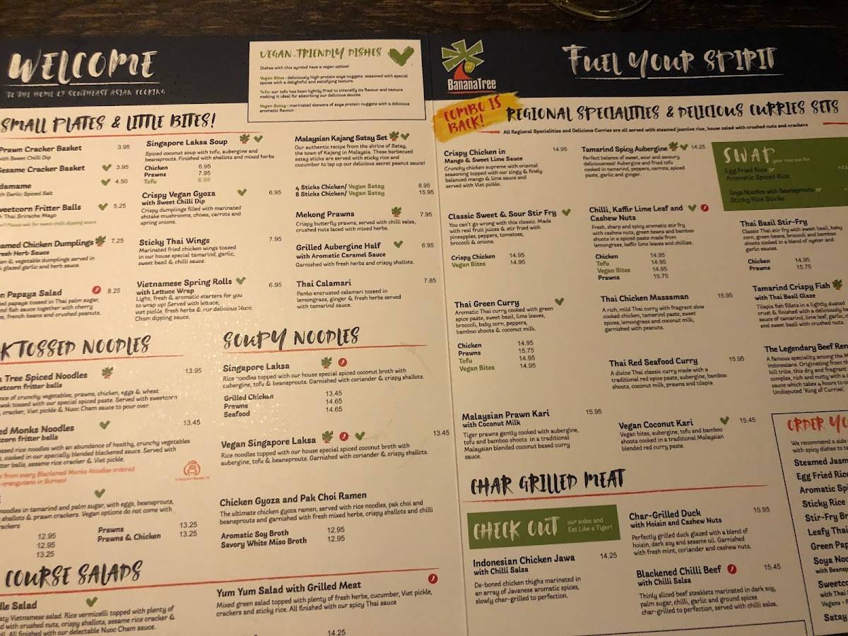 Menu at Banana Tree Milton Keynes restaurant, Milton Keynes
