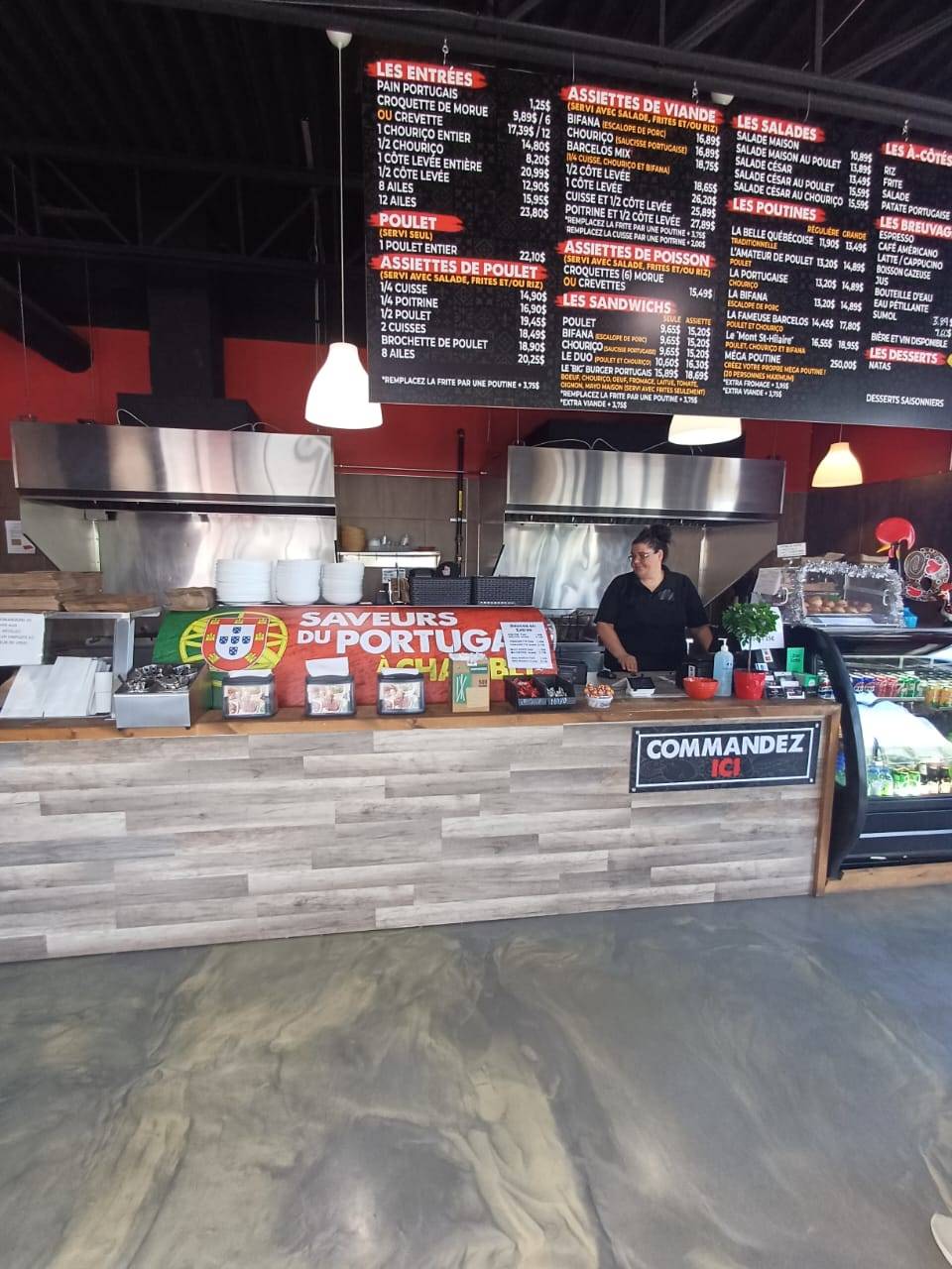 Menu au Restaurant Barcelos, Chambly