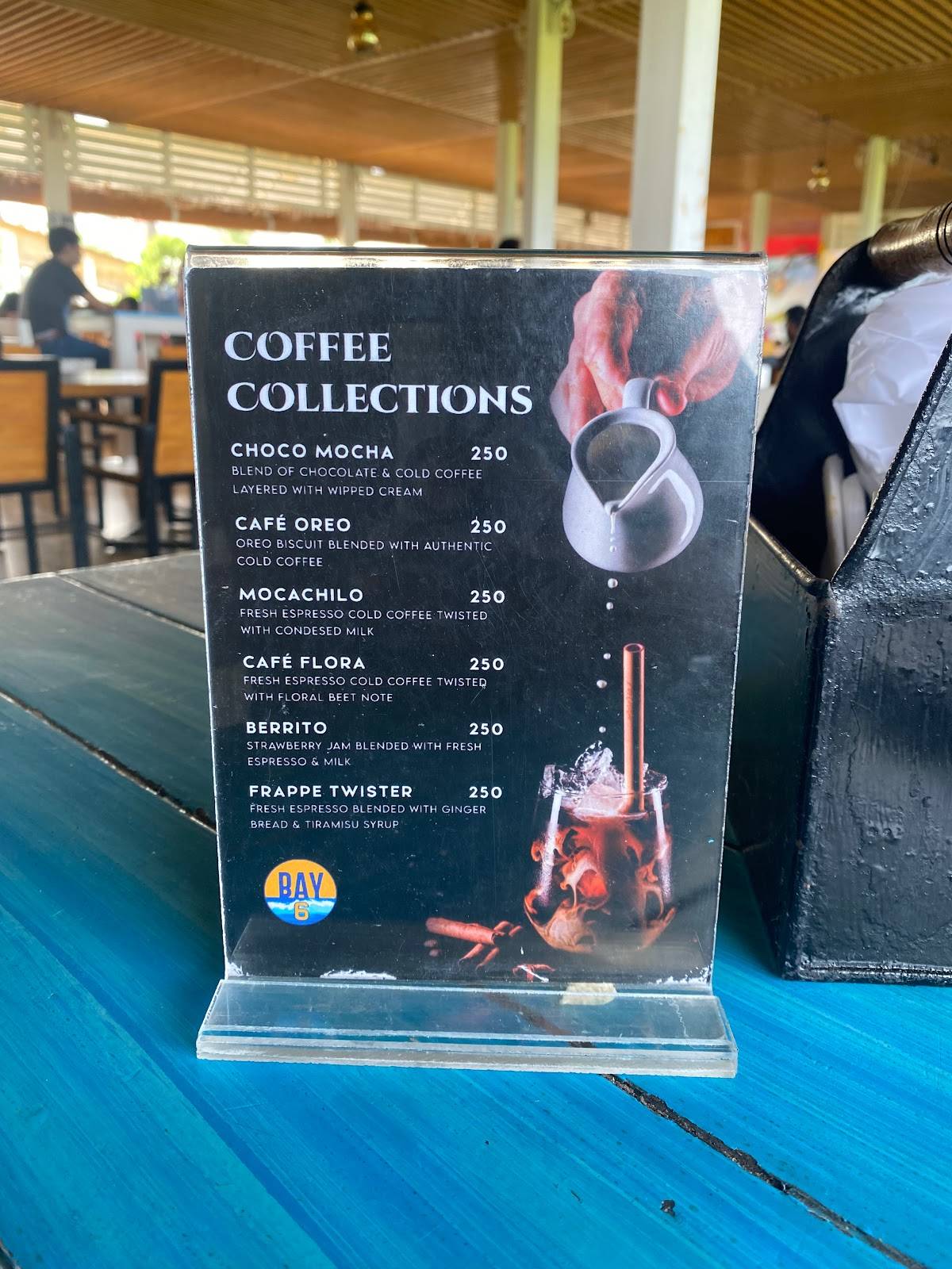 Menu at Bay 6, Chennai