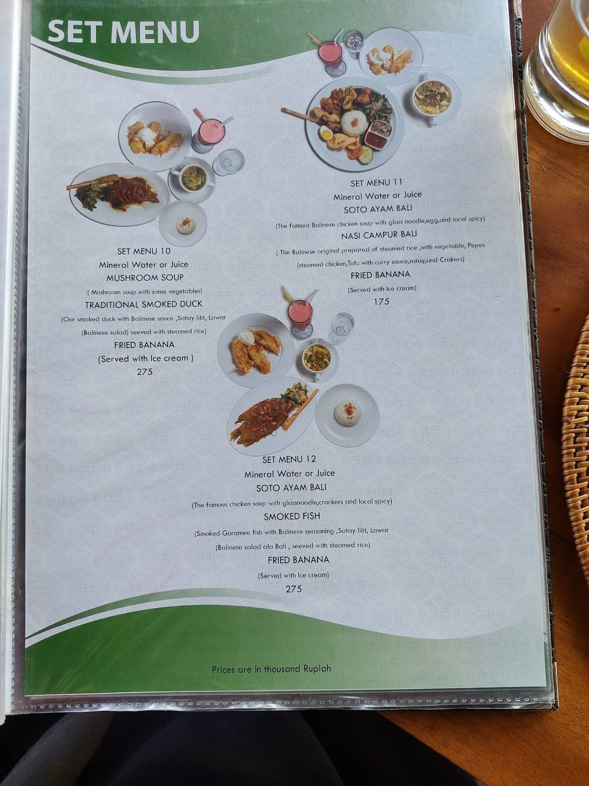 Menu at Restoran Bebek Joni restaurant, Peliatan