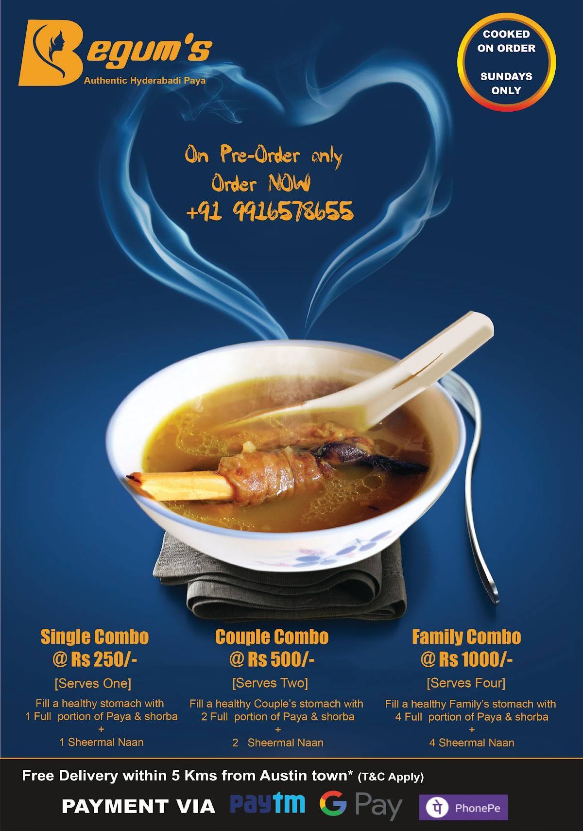 Menu at Begum's Authentic Hyderabadi Kitchen [Freshly cooked on Order ...