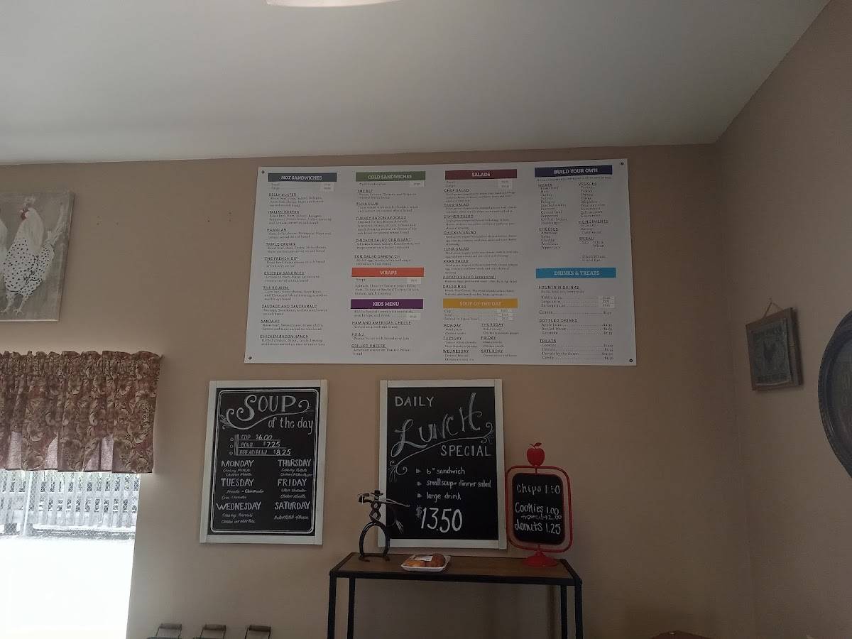 Menu at Belly Buster Sandwich Shop fast food, Ontario