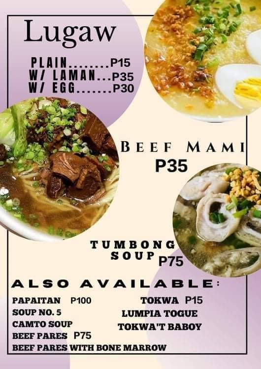 Menu at Berks Food Tapsilogan restaurant, Caloocan