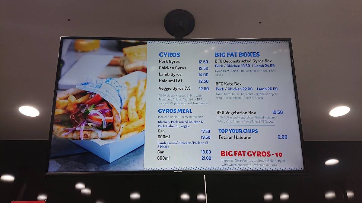 Menu at Big Fat Greek Campbelltown restaurant, Campbelltown