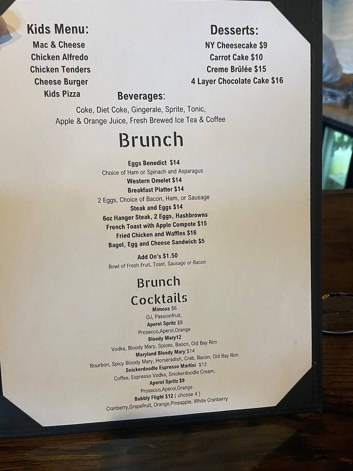 Menu at Branded Chophouse steakhouse, Boonsboro