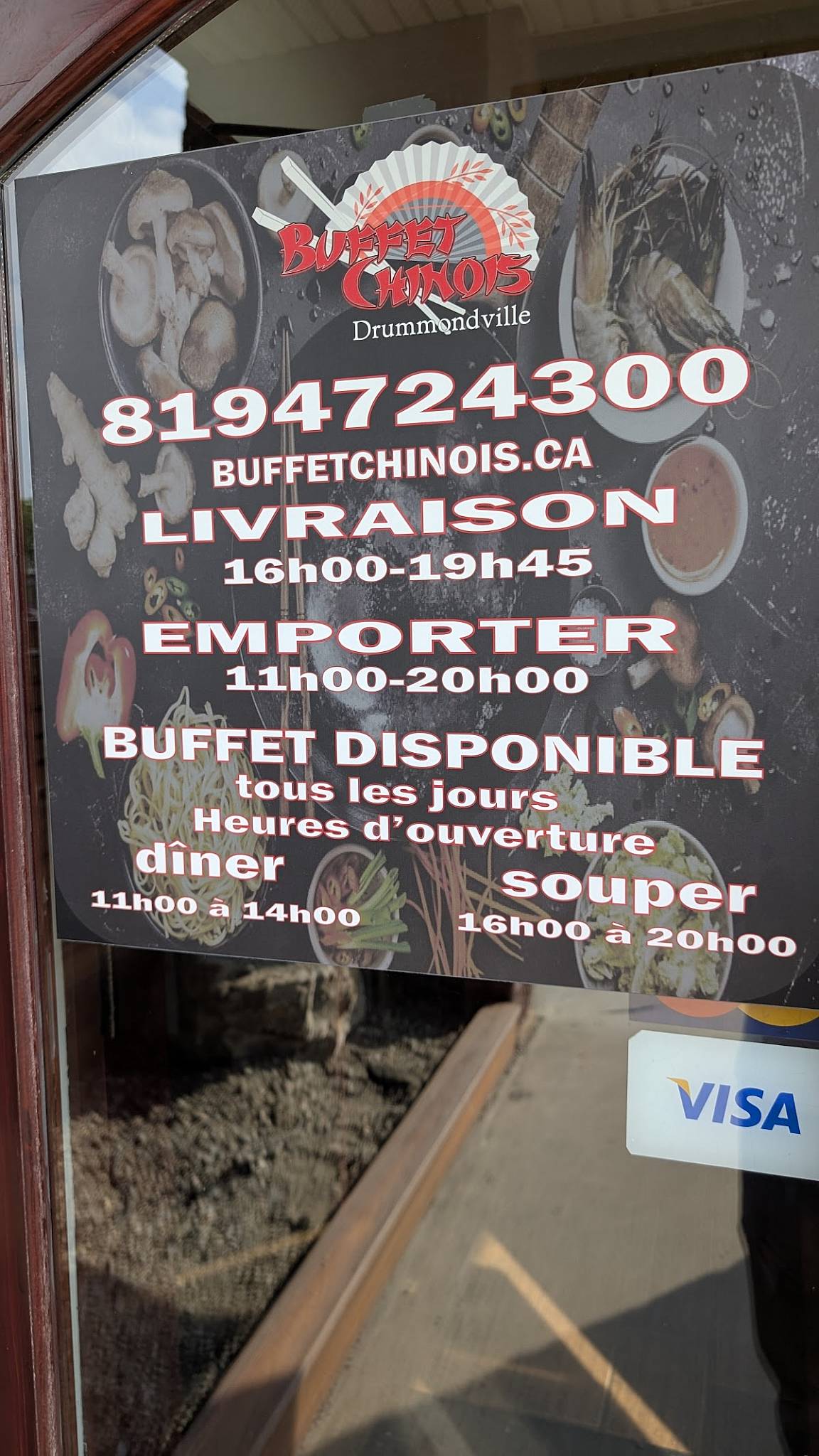Menu au Buffet Chinois Drummondville restaurant, Drummondville, 750 ...