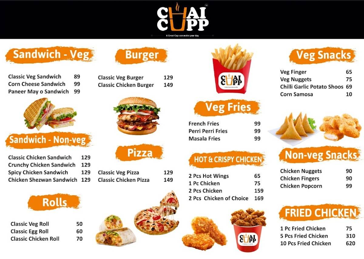Menu at CHAI CUPP, Vijayawada