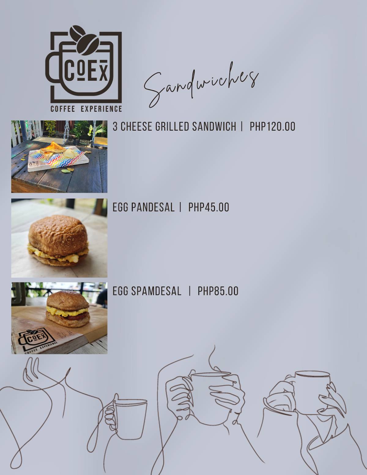 Carta de COEX COFFEE SHOP, Iloílo