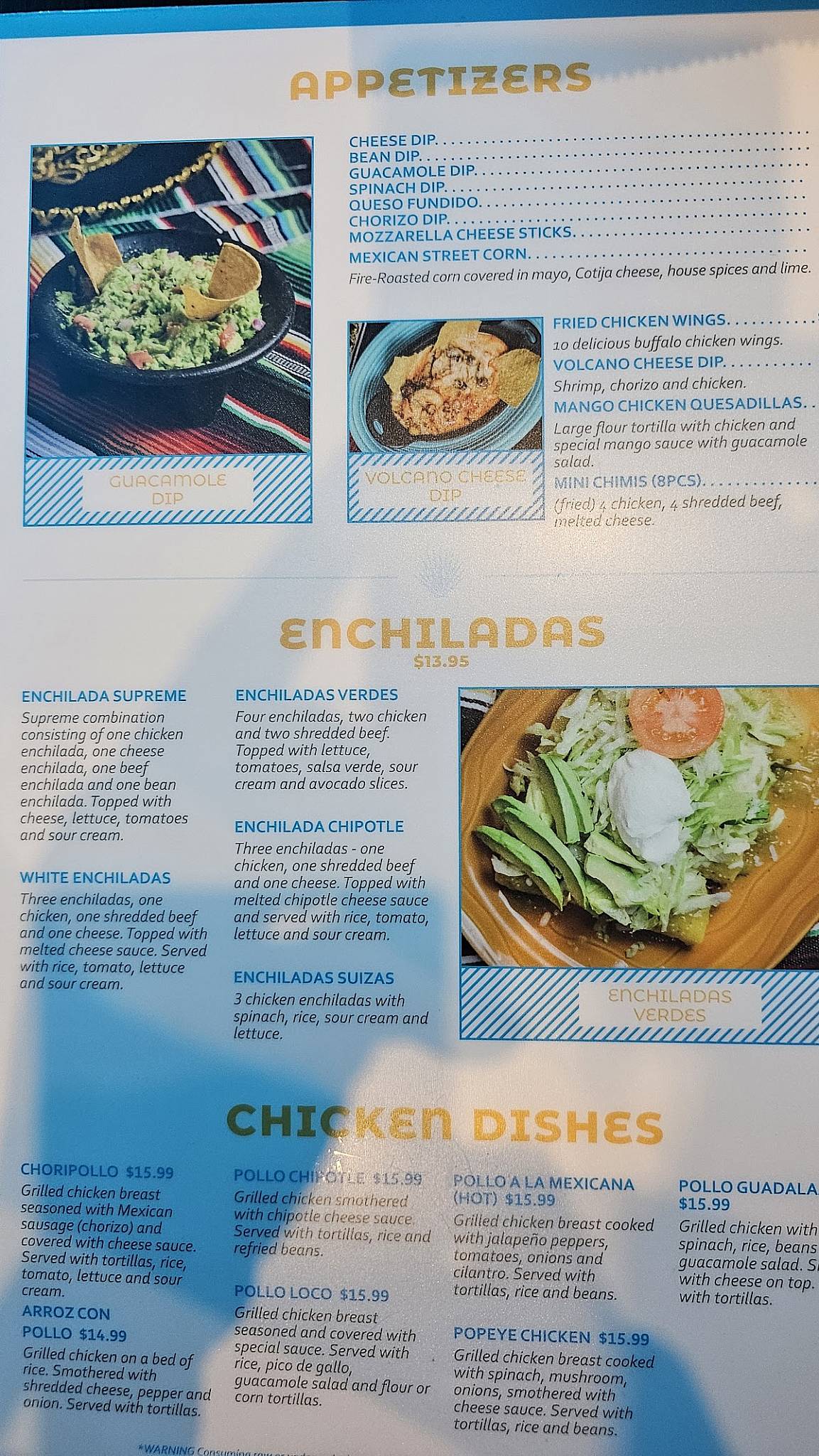Menu at Campo Azul Mexican Kitchen restaurant, Summerfield