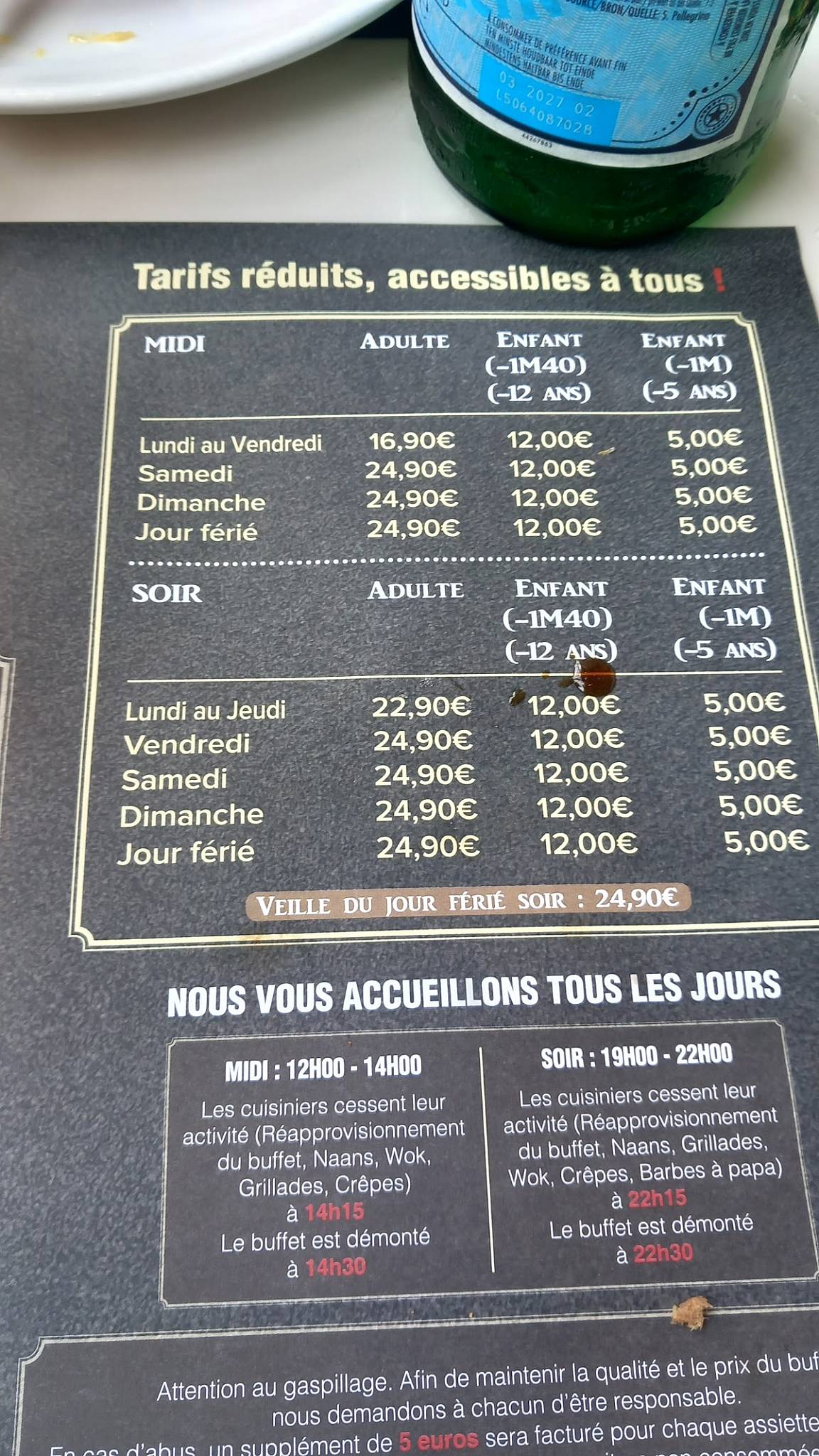 Menu au Carnival Reims restaurant, Cormontreuil