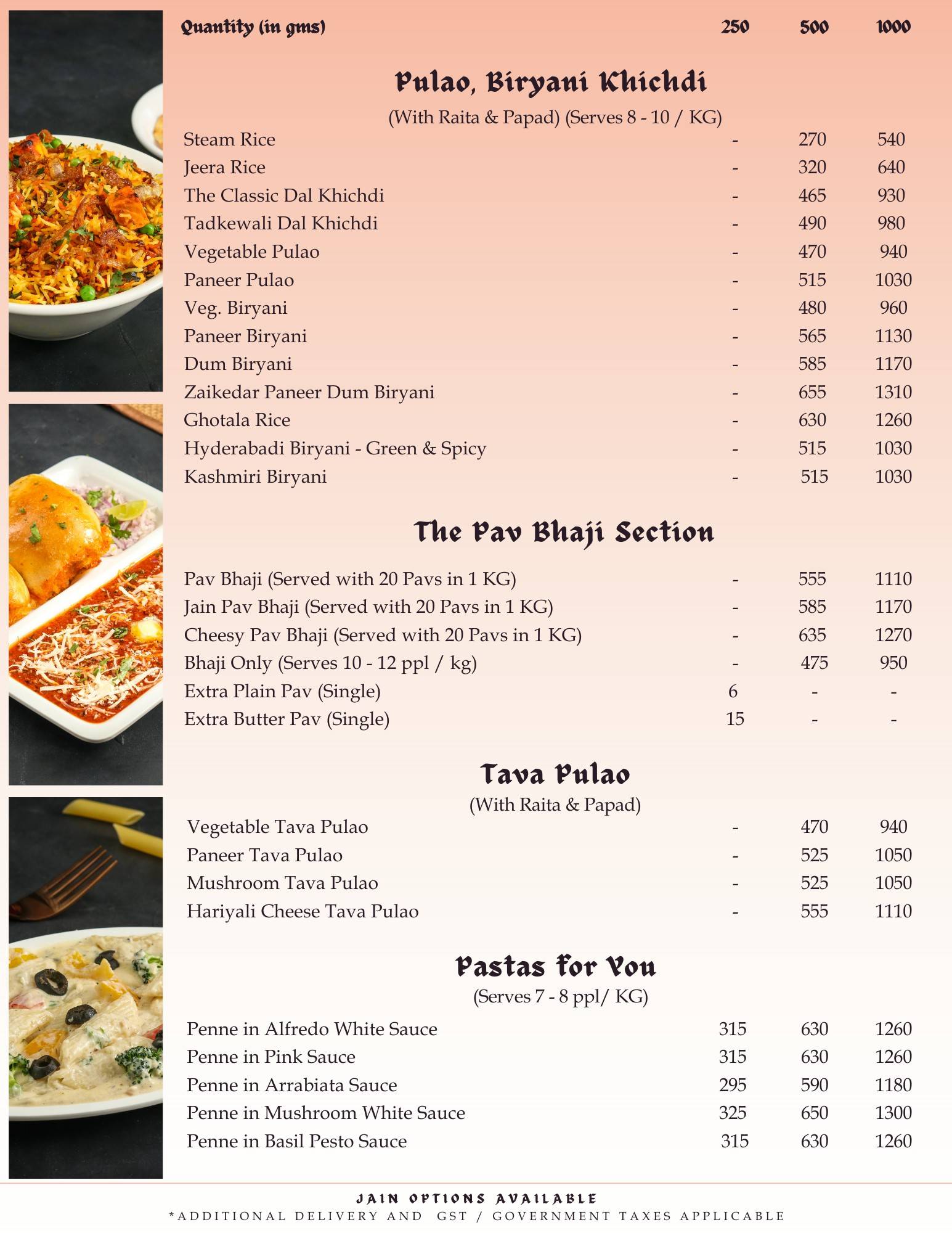 Menu at Asian Chilli, Mumbai