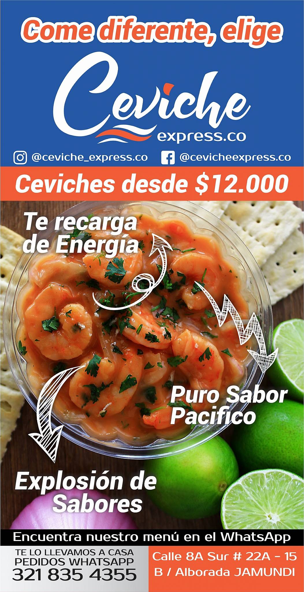 Carta del restaurante Ceviche Express, Jamundí