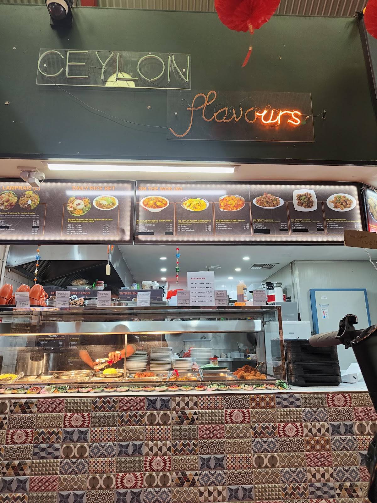 Menu at Ceylon Flavours WA restaurant, Northbridge