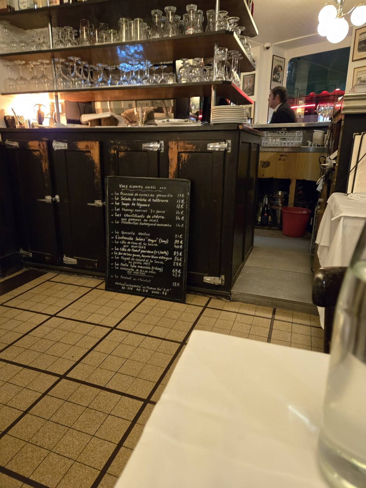 Menu at Chez René restaurant, Paris, 14 Bd Saint-Germain