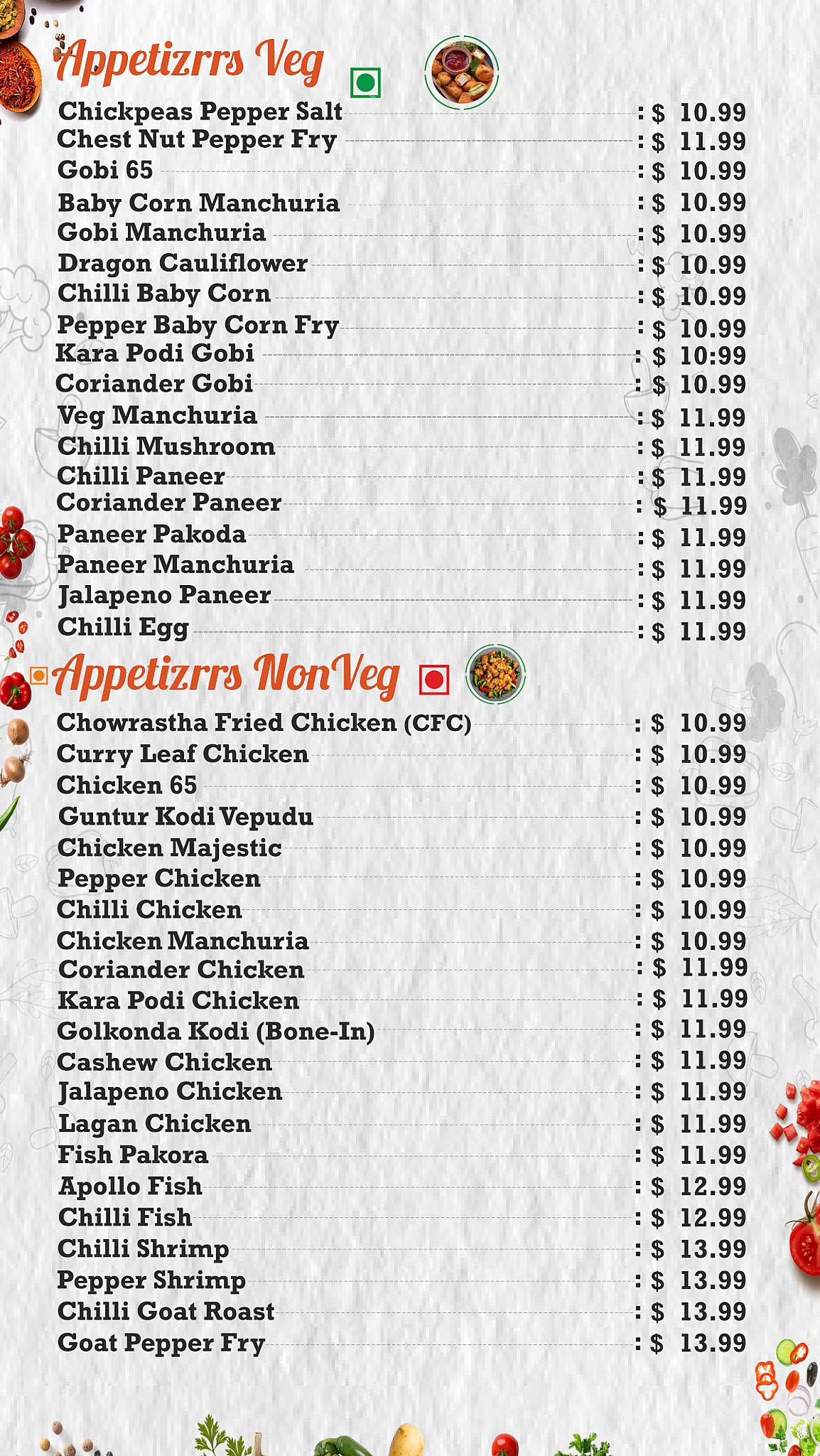 Menu at Chowrastha - Indian Eatery restaurant, Johns Creek