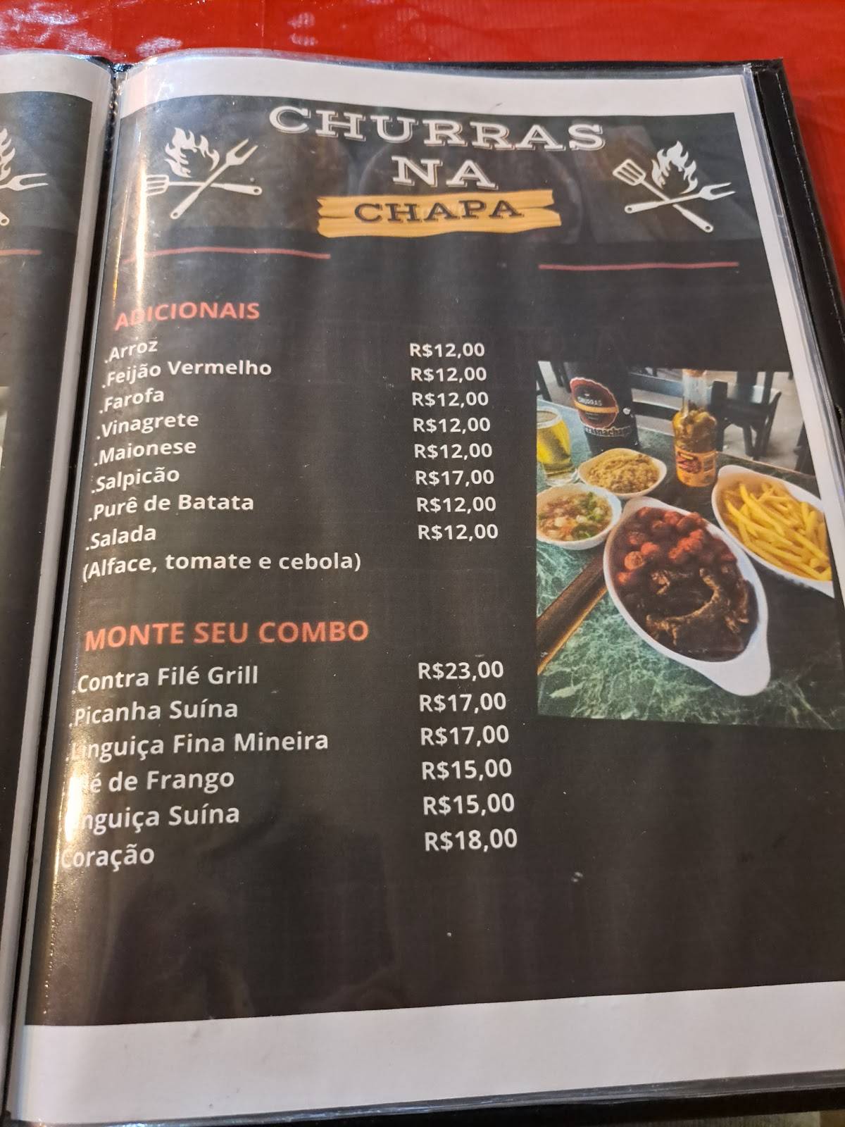 Carta del restaurante Churras na Chapa Grill, Maricá