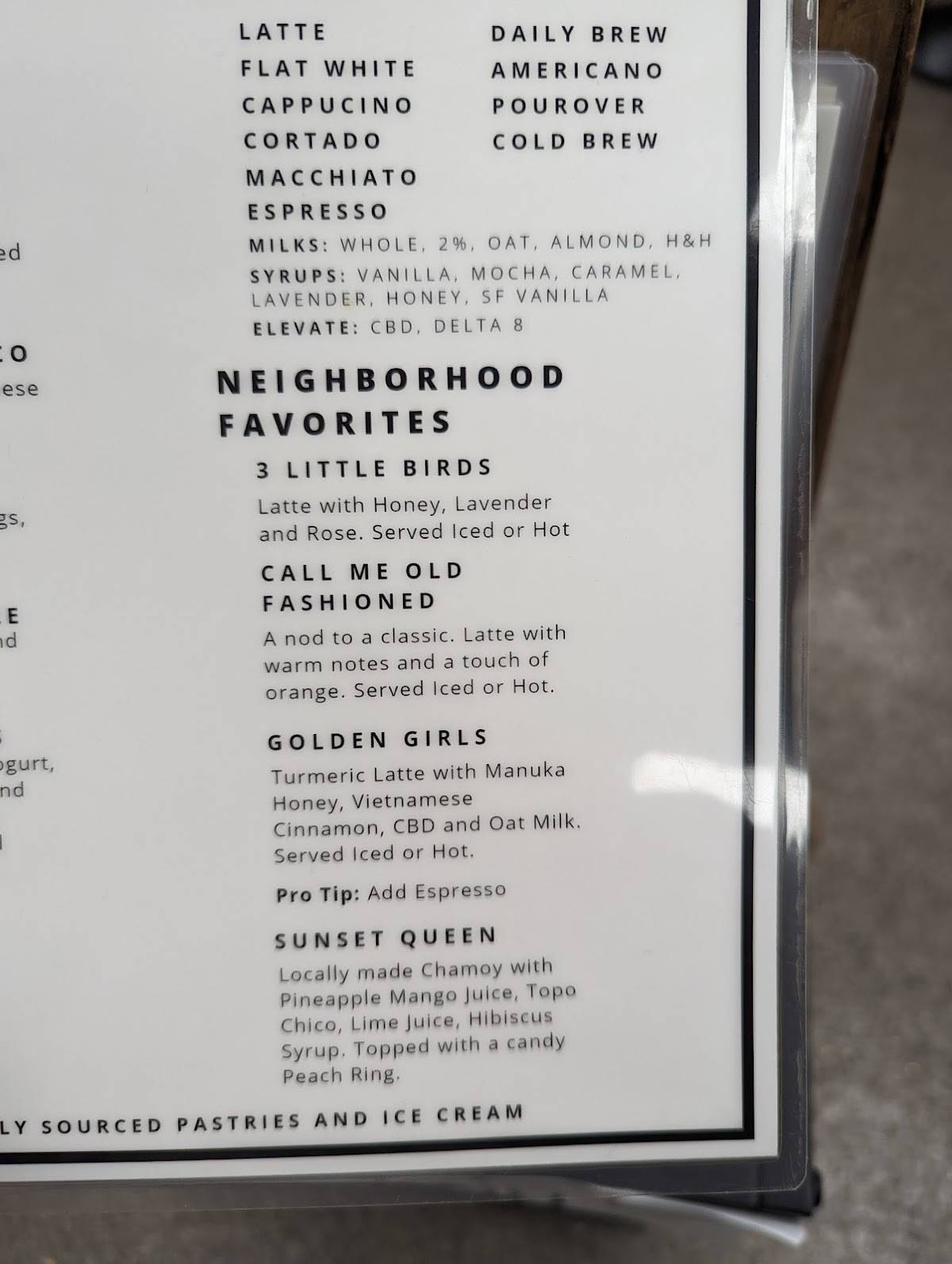 Menu at Conduit Coffee cafe, The Woodlands