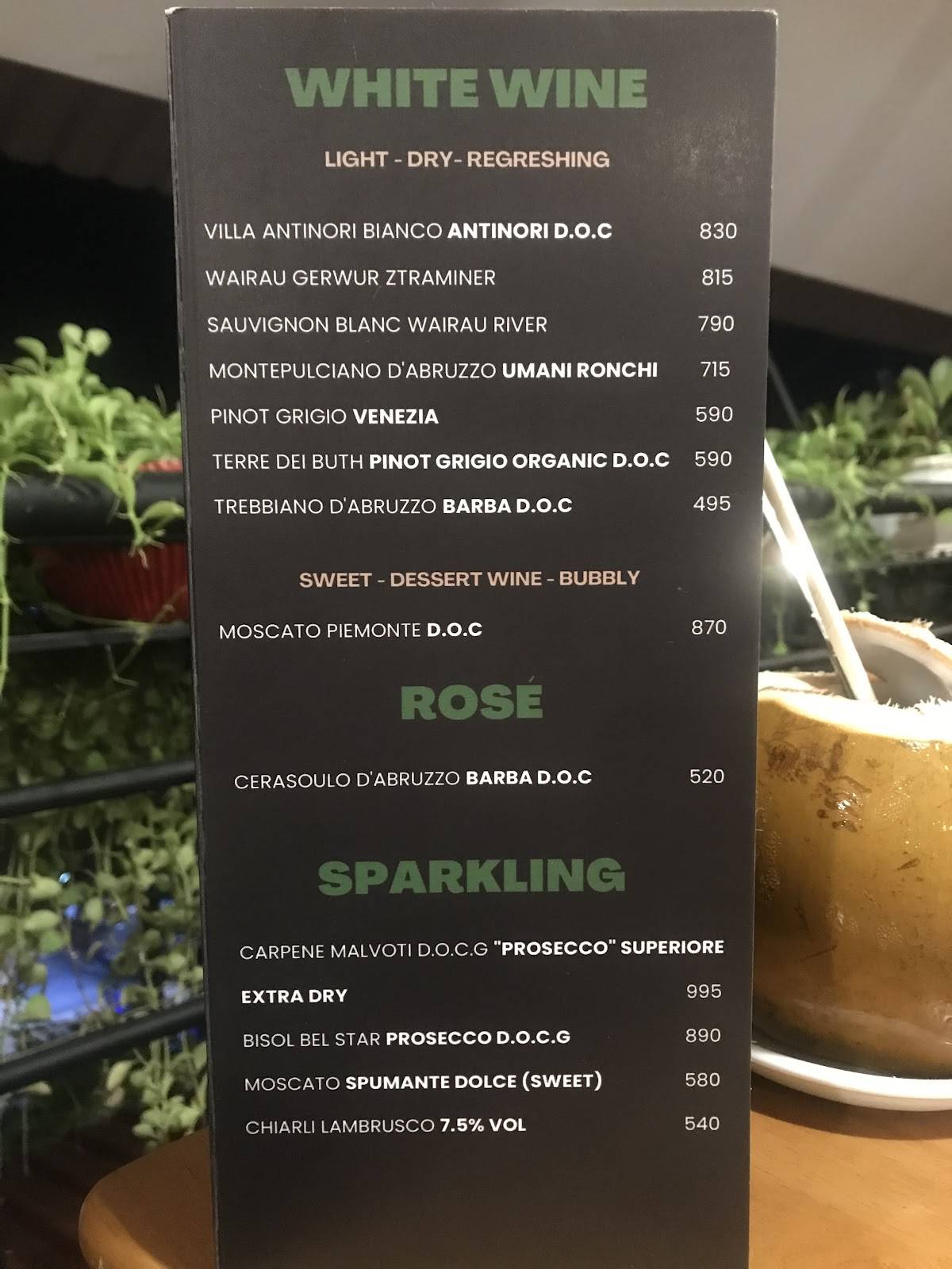 Menu at David Pizzeria, Vung Tau
