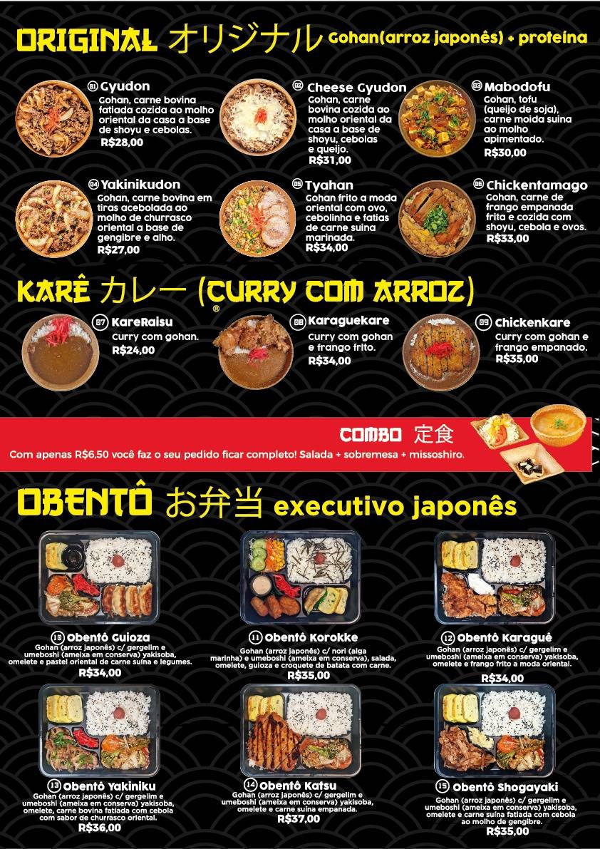 Menu em Domburiya by Hachimitsu restaurante, Londrina