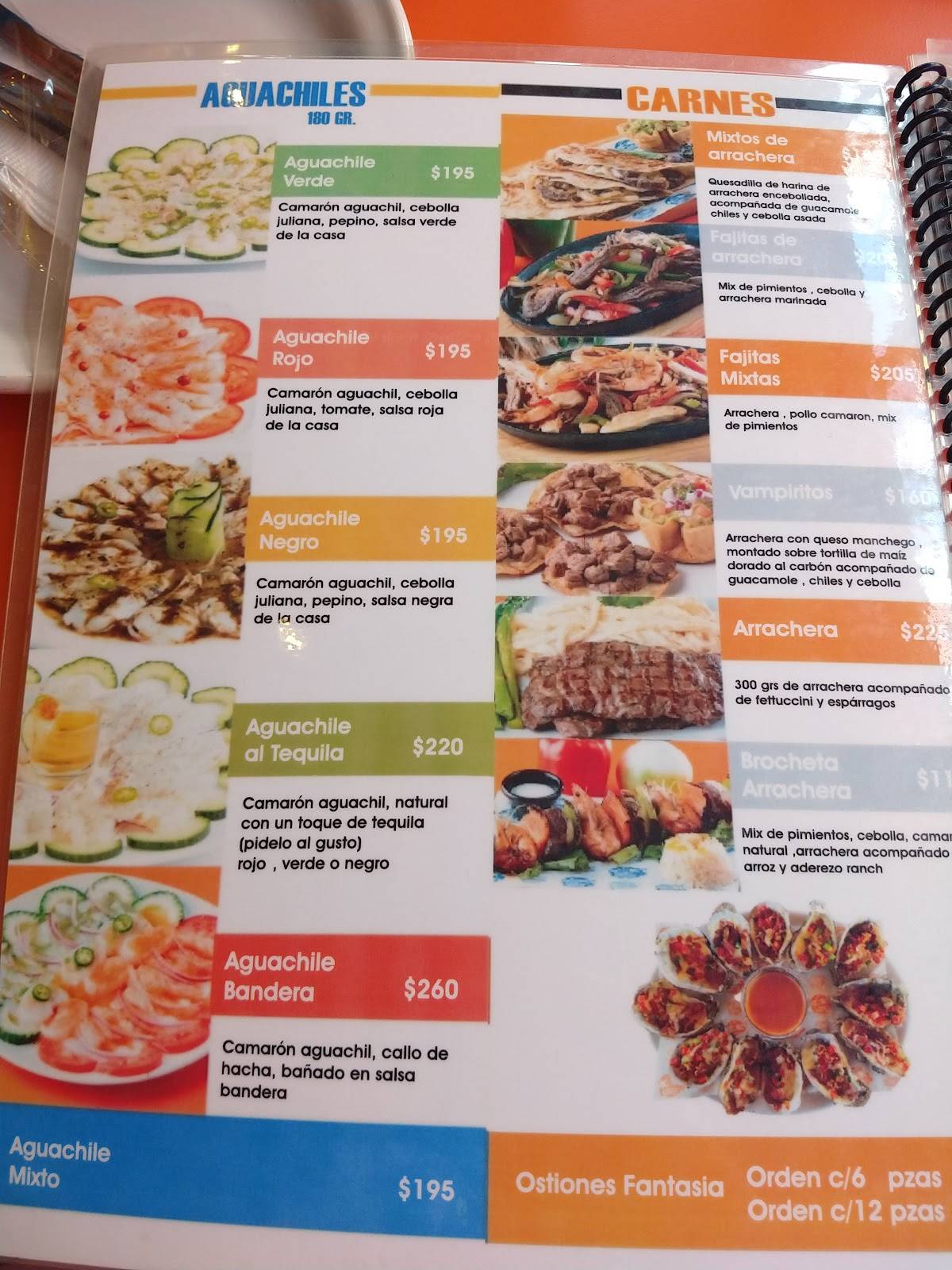 Carta del restaurante El Camarón Guasaveño Ermita, Ciudad del México