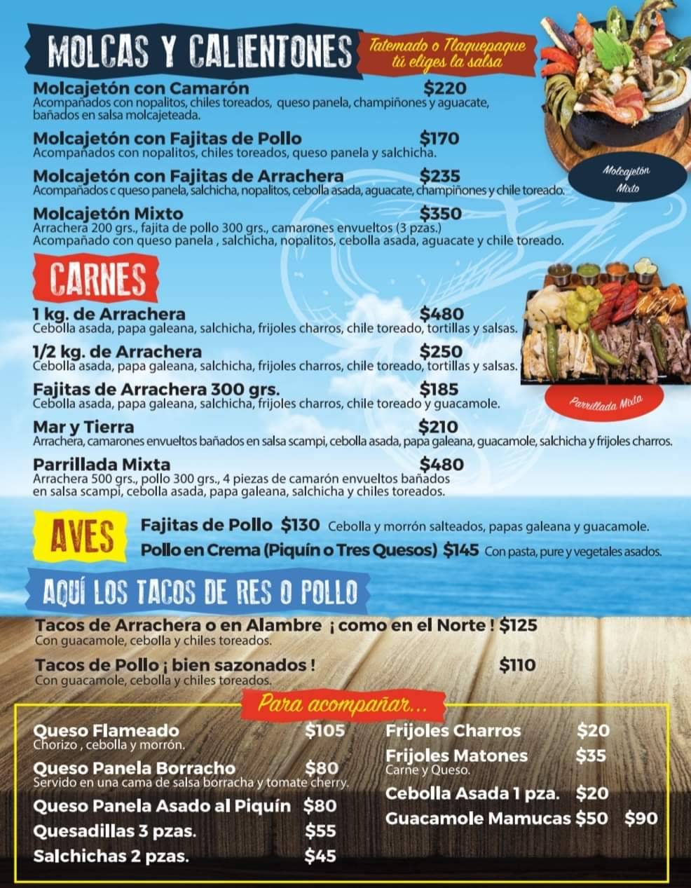Carta del restaurante El Camarón, San Nicolás del los Garza, Av ...
