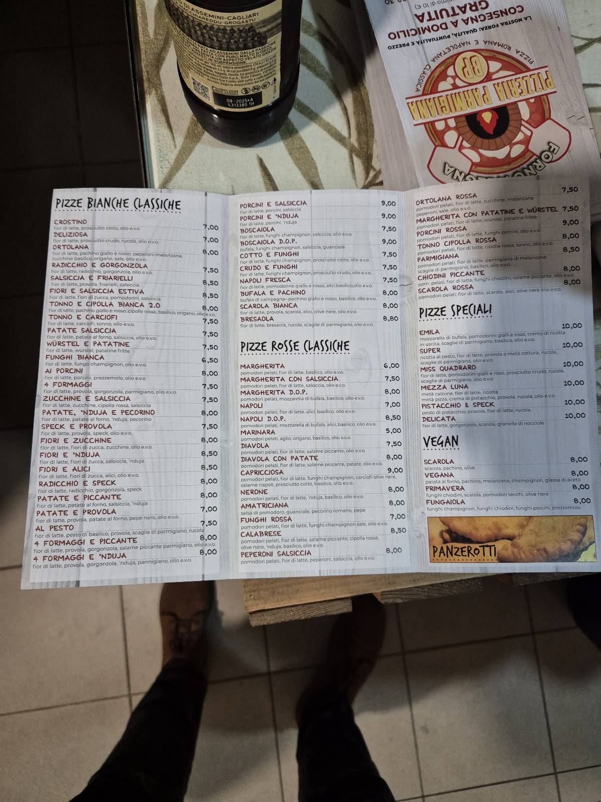 Carta del restaurante Farro Zero Quadraro Bio Forno A Legna, Roma