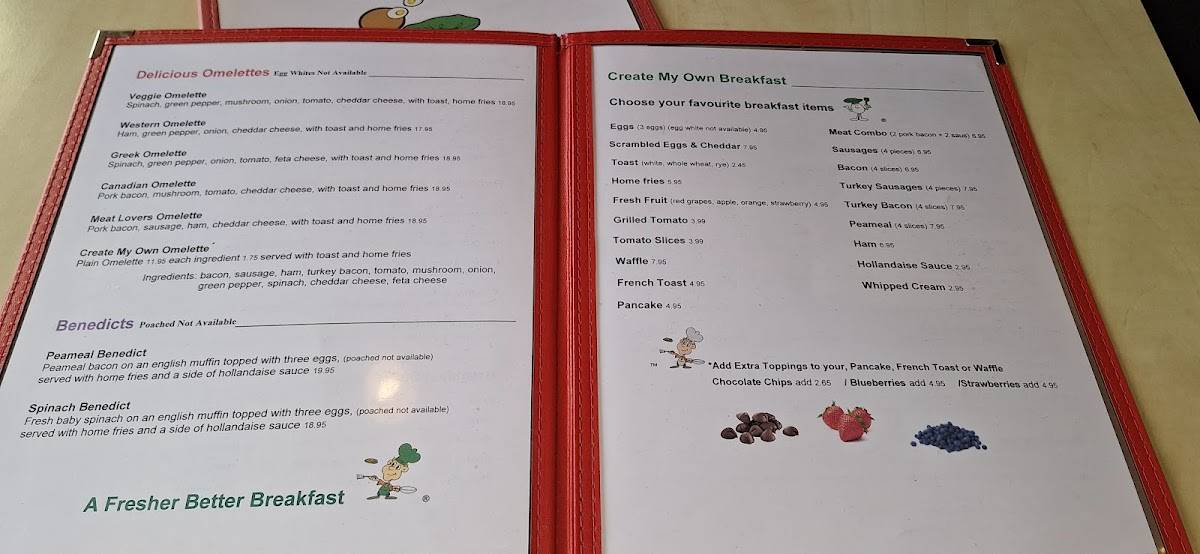 Menu at Flips Restaurant, Brampton