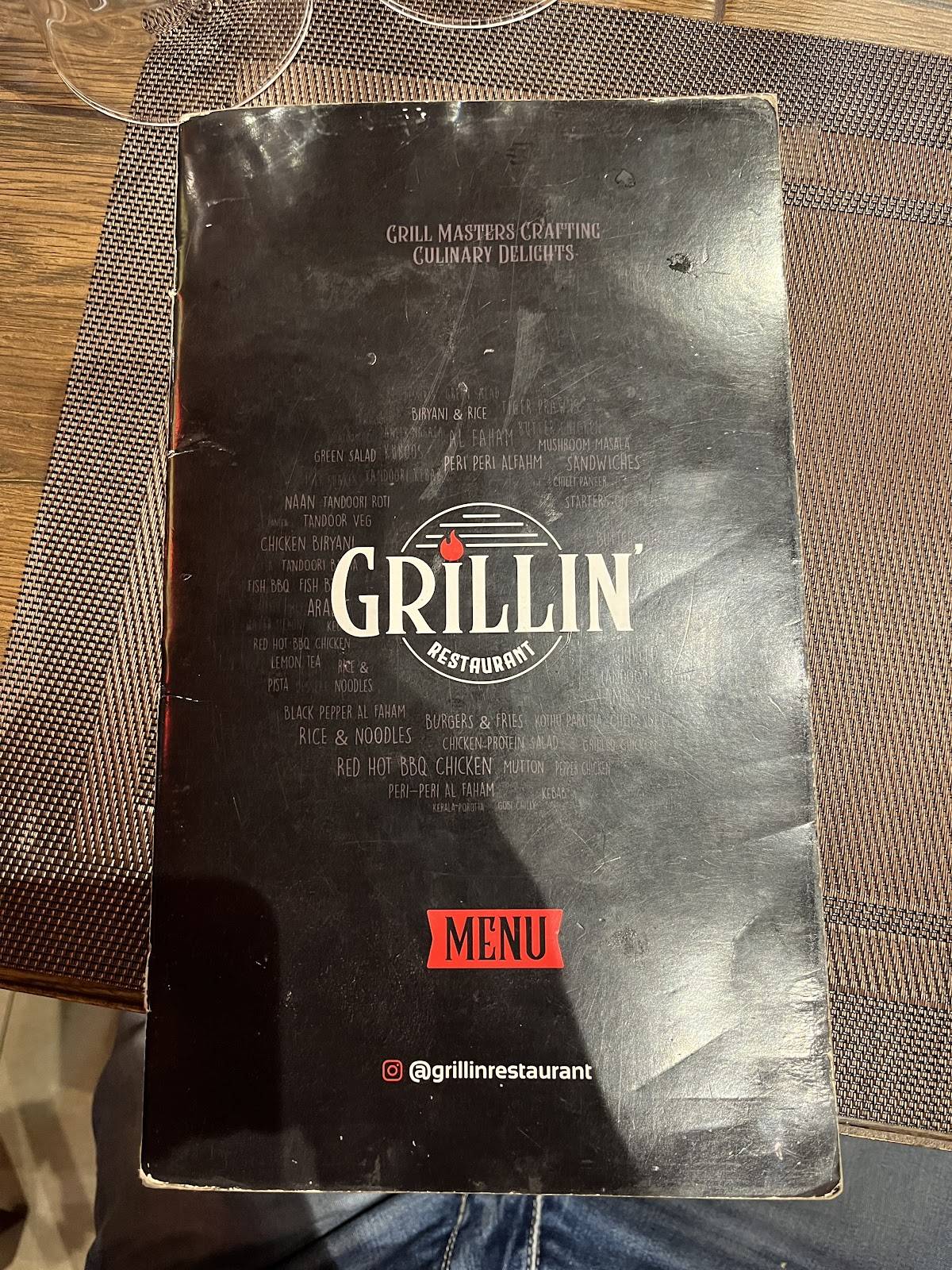 Menu at GRILLIN’ Restaurant, Bengaluru