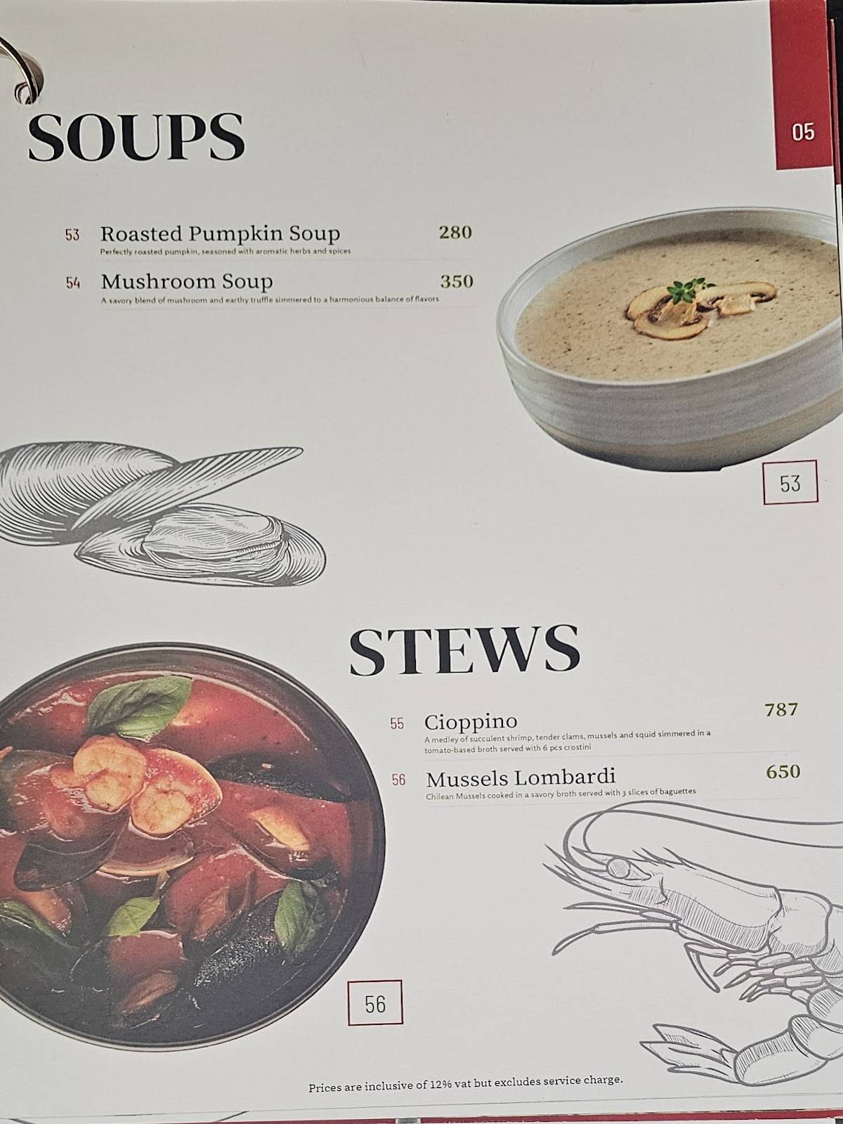 Menu at Gianetto restaurant, Parañaque
