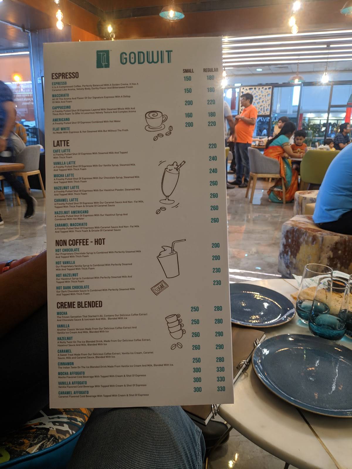 Menu at Godwit Cafe Best Cafes in Raipur Best Jain food in Raipur Pure ...