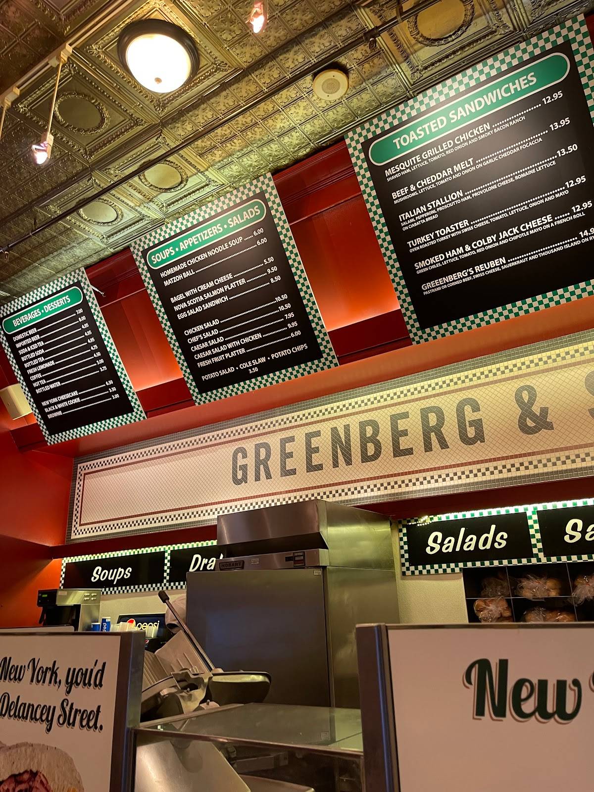 Menu at Greenberg's Deli restaurant, Las Vegas