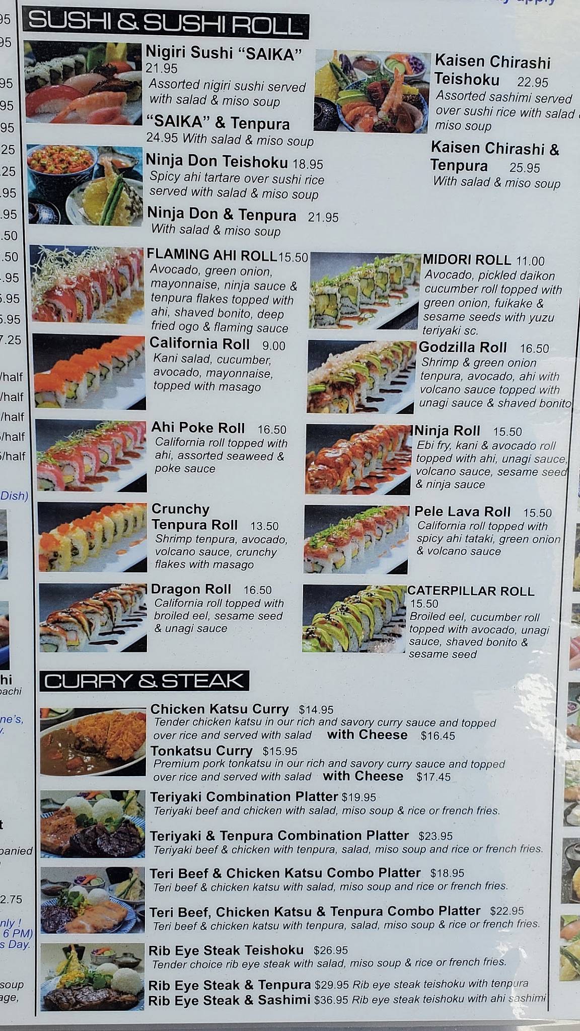 Menu at Gyotaku Japanese Restaurant - King Street, Honolulu, S King St