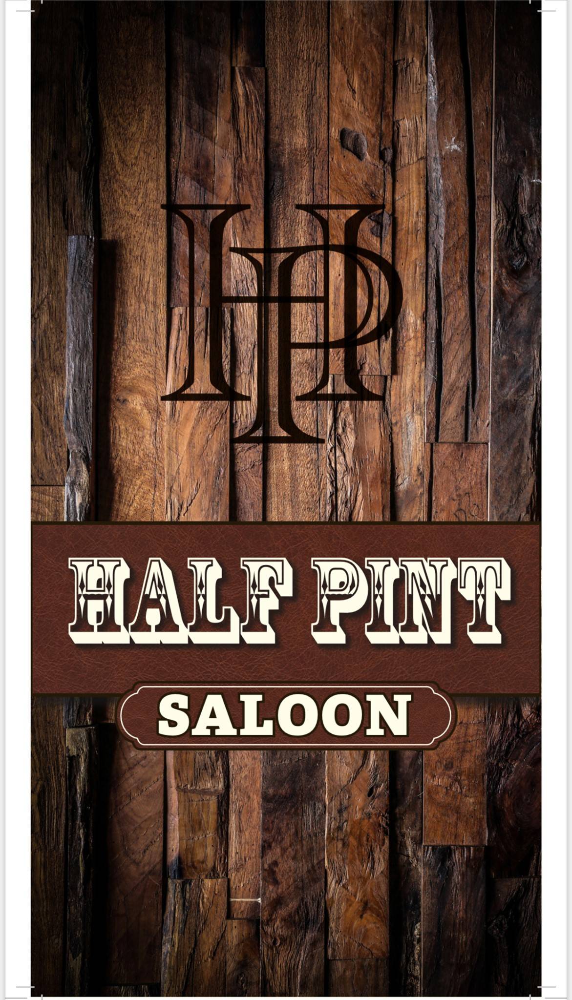 Menu at Half Pint Saloon restaurant, Waterloo