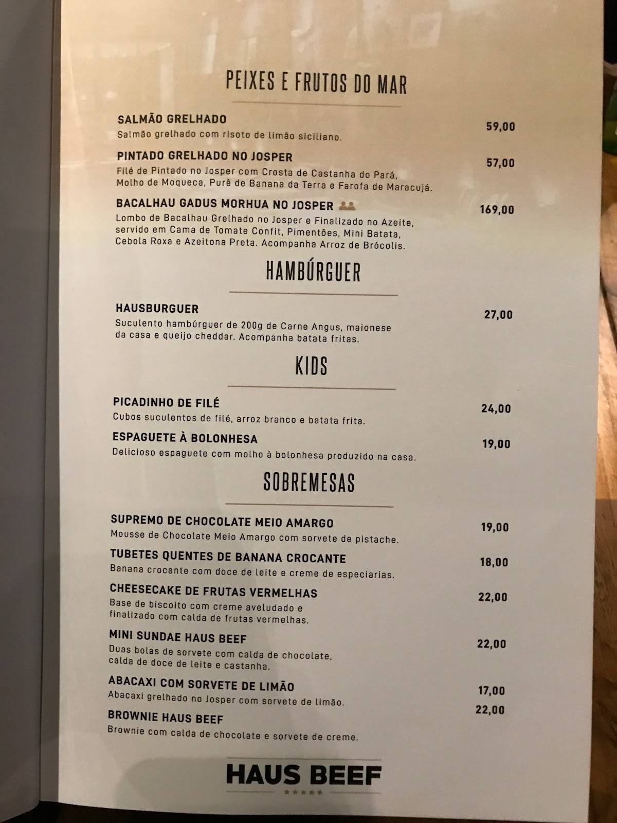 Menu em Haus Beef restaurante, Cuiabá