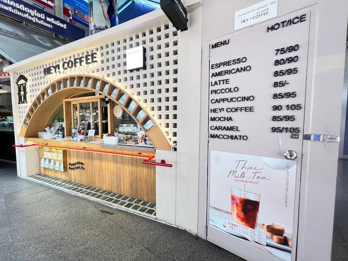 Menu at Hey! Coffee MRT Sukhumvit, Bangkok